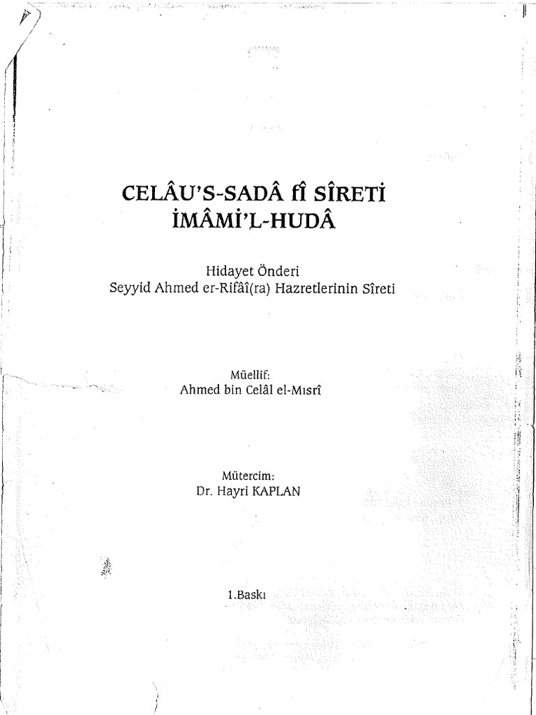 Celâu's-Sâdâ - Ahmed B. Celal El-Mısrî | PDF
