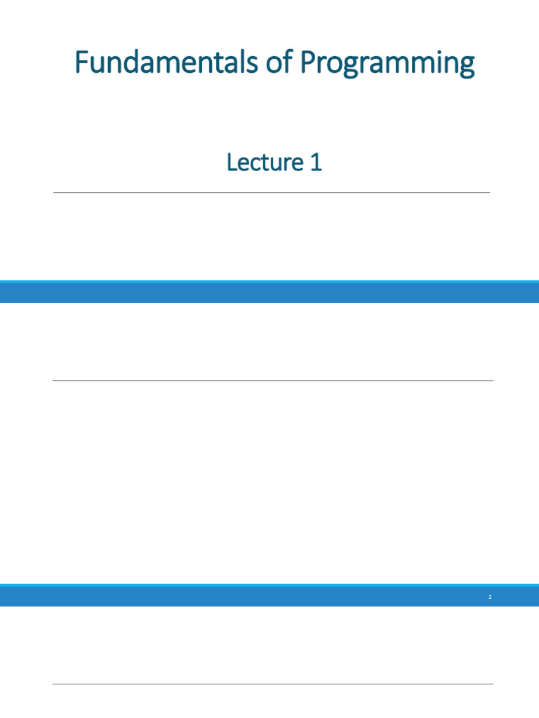 Fundamentals of Computer Programming | PDF | Computer Programming | Computing