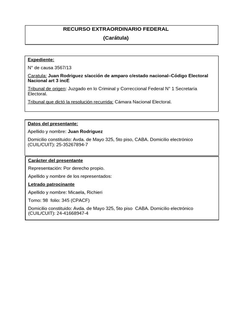 Richieri Micaela Caratula Ref | PDF