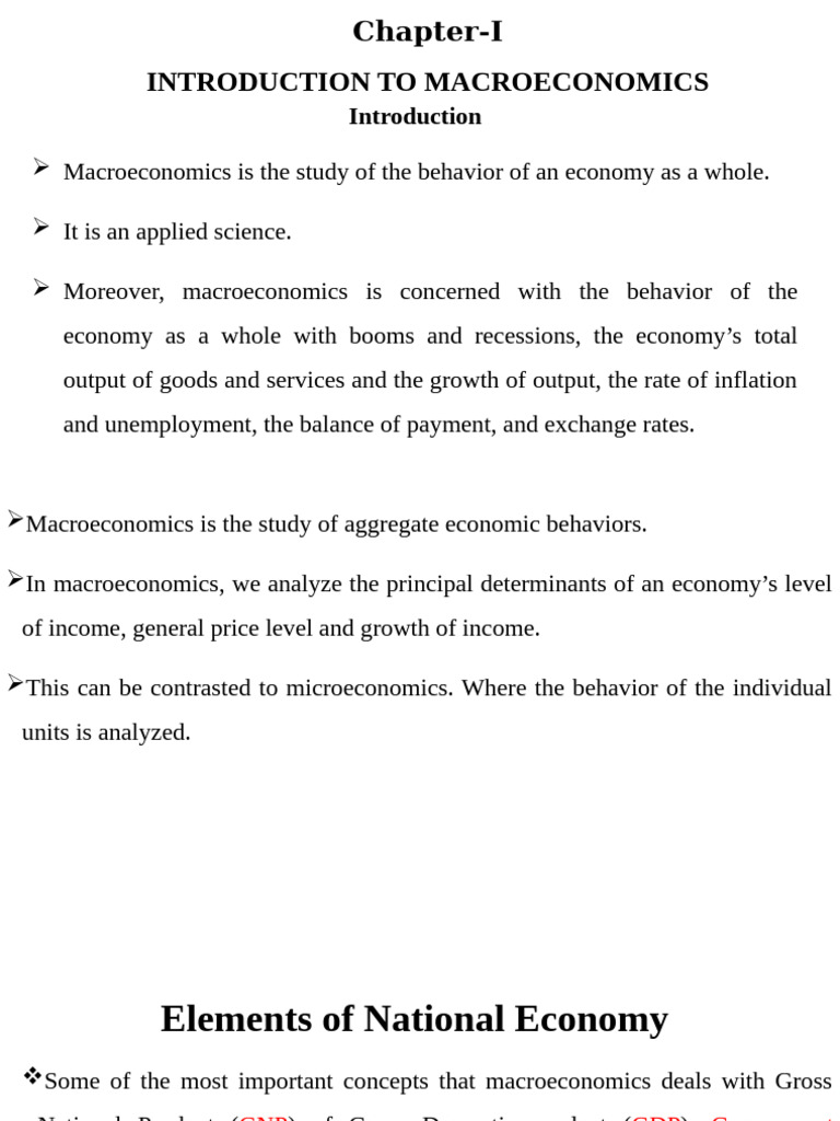 MACRO ECO -I | PDF | Cost Of Living | Economics