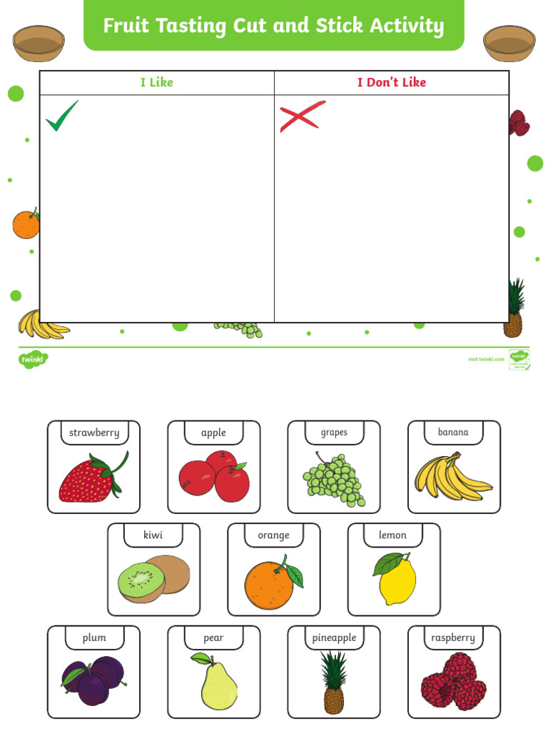 Fruit Tasting Activity for Kids | PDF
