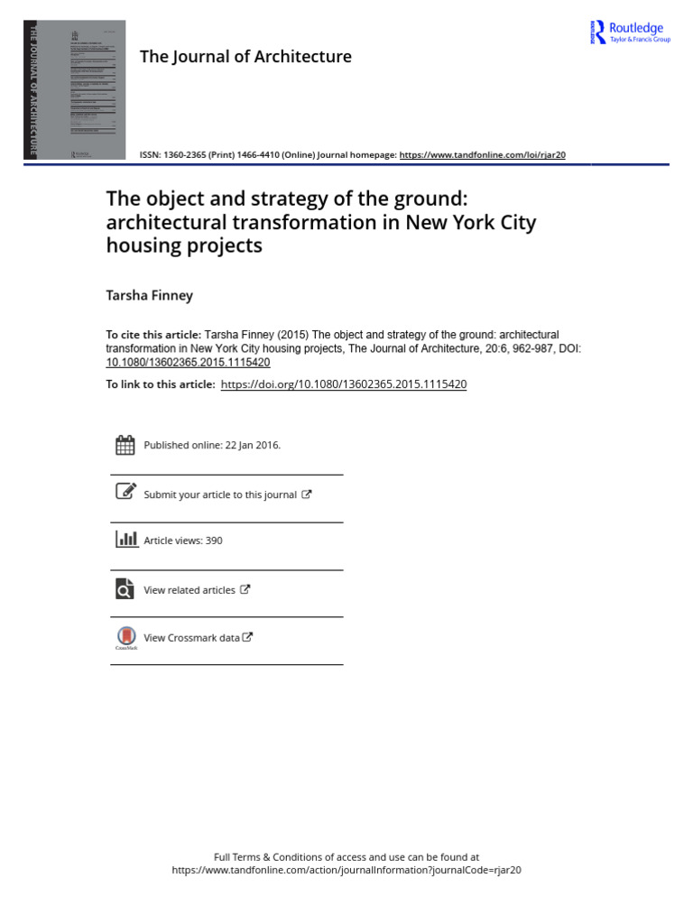 The Object and Strategy of The Ground Architectural Transformation in ...