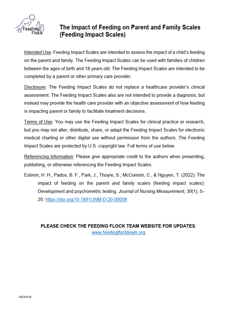 Feeding Impact Scales Full Version 2024-2-16 1 | PDF