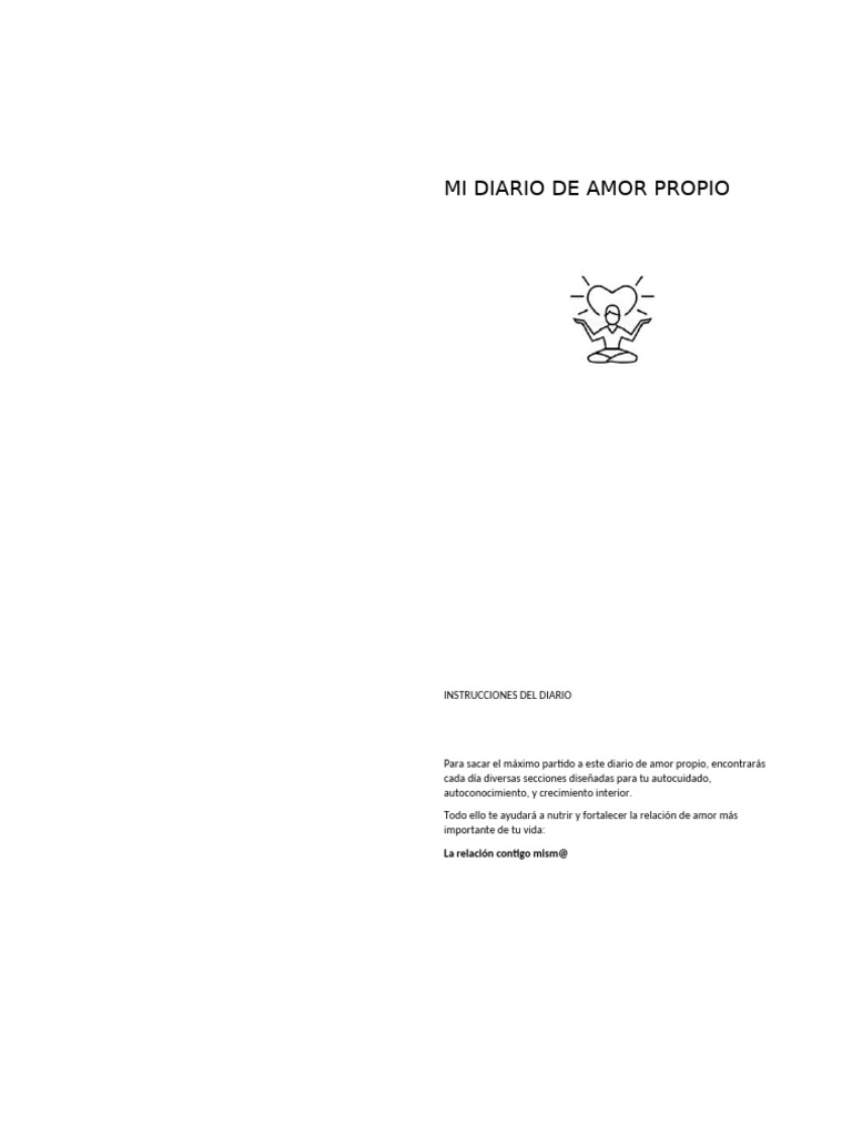 Diario de Amor Propio | PDF | Amor | Autoestima