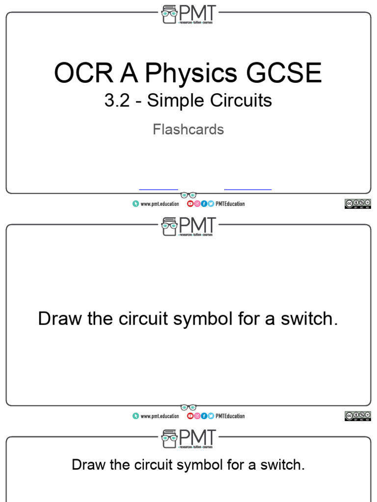 Flashcards - 3.2 Simple Circuits - OCR (A) Physics GCSE | PDF | Series ...