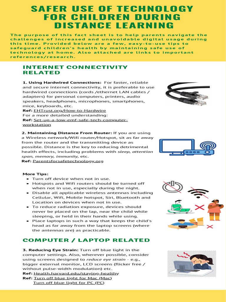 Safe Tech Tips for Kids Learning Online | PDF | Wi Fi | Wireless