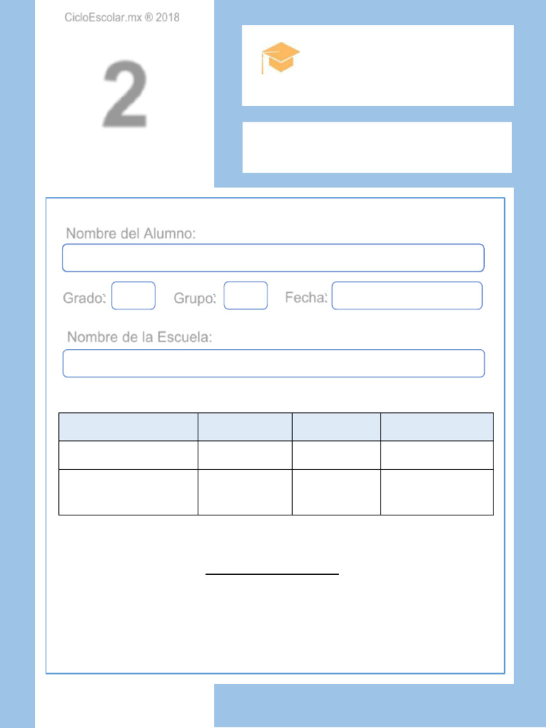 Examen Diagnóstico Segundo Grado 2019 2020 | PDF
