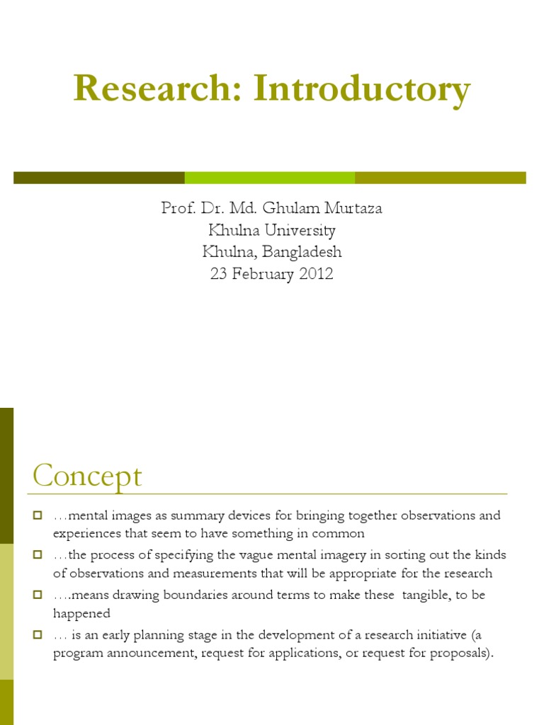 Understanding Research: Concepts & Importance | PDF | Scientific Method ...