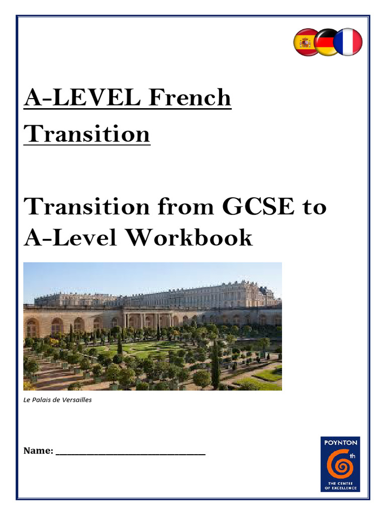 A-LEVEL French Transition Transition From GCSE To A-Level Workbook ...
