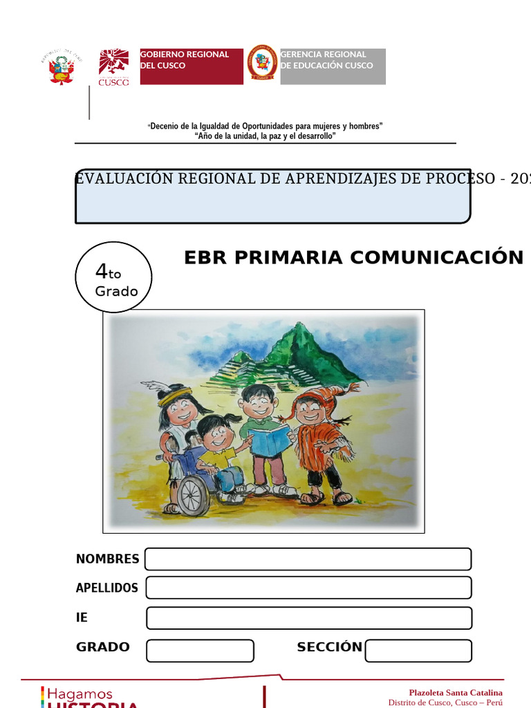 Prueba de Comunicación Primaria 4° Grado | PDF | Sirena | Radiación