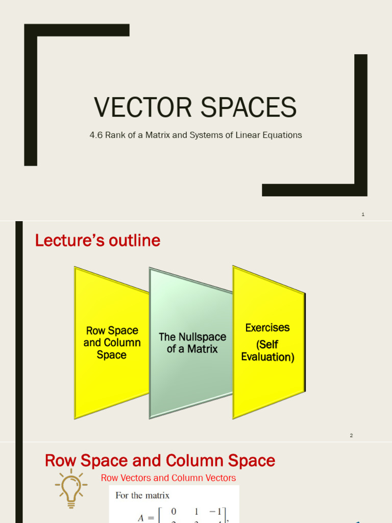 23-4.6 Rank of A Matrix and Systems of Linear Equations | PDF ...