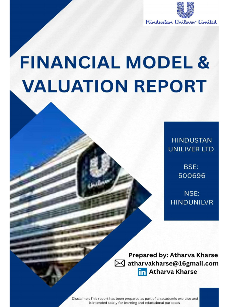 Financial Model & Valuation Report - Hindustan Unilever LTD | PDF ...