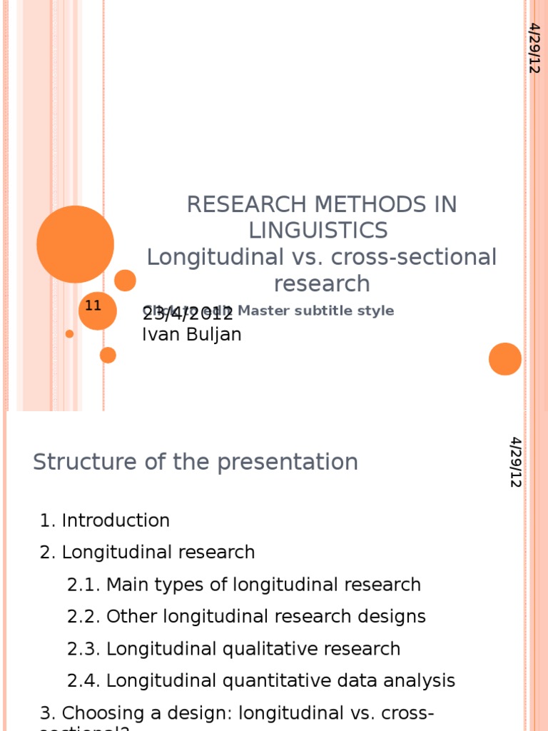 Longitudinal and Cross-Sectional Research | Research Design ...