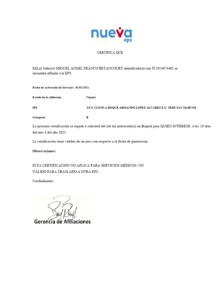 Certifica Que | PDF
