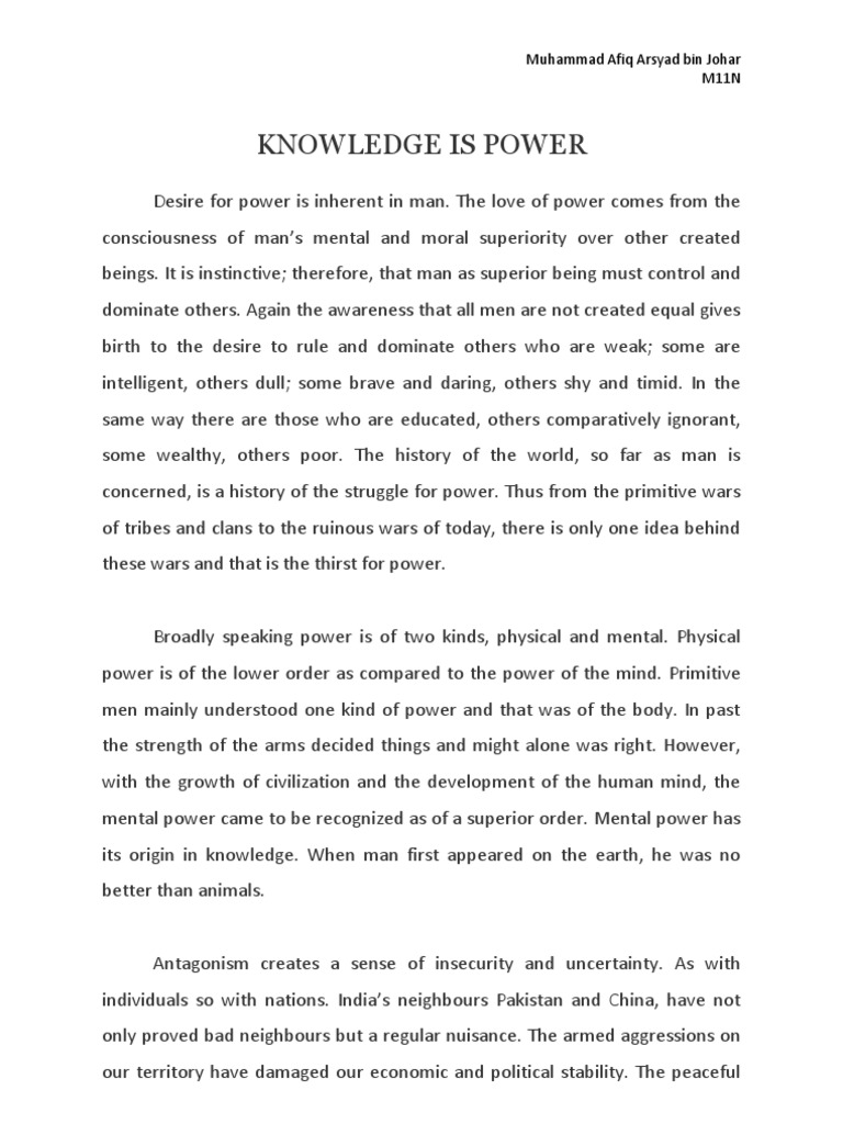 Knowledge Is Power | PDF | Mind | Philosophical Theories