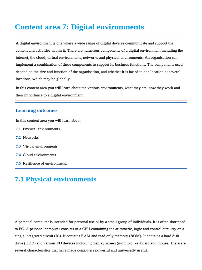 Digital Production Design and Development T Level ... - (Content Area 7 ...
