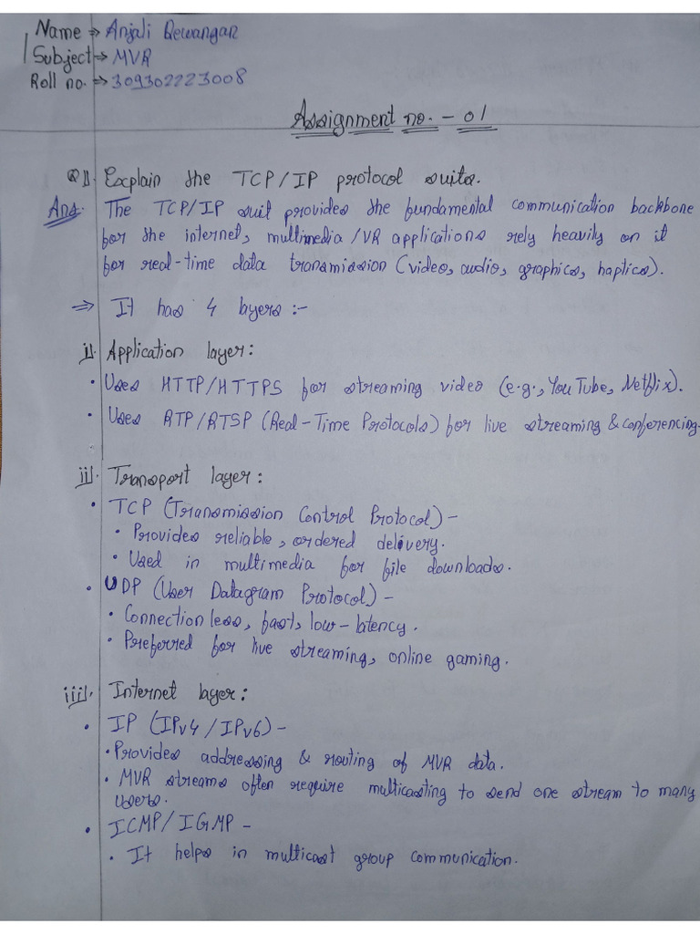 MVR Assignment 1 | PDF