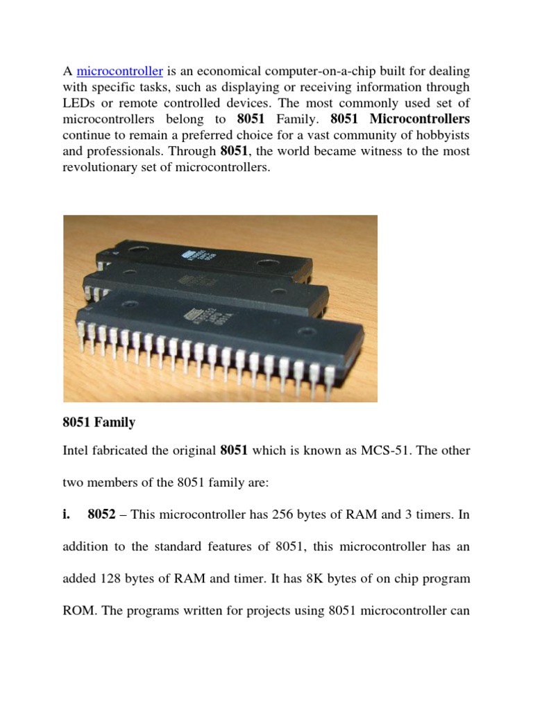 Micro Controller 8051 | PDF | Microcontroller | Office Equipment