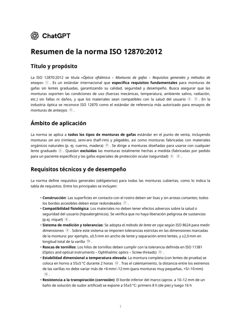 Resumen de La Norma ISO 12870_2012 | PDF | Lentes