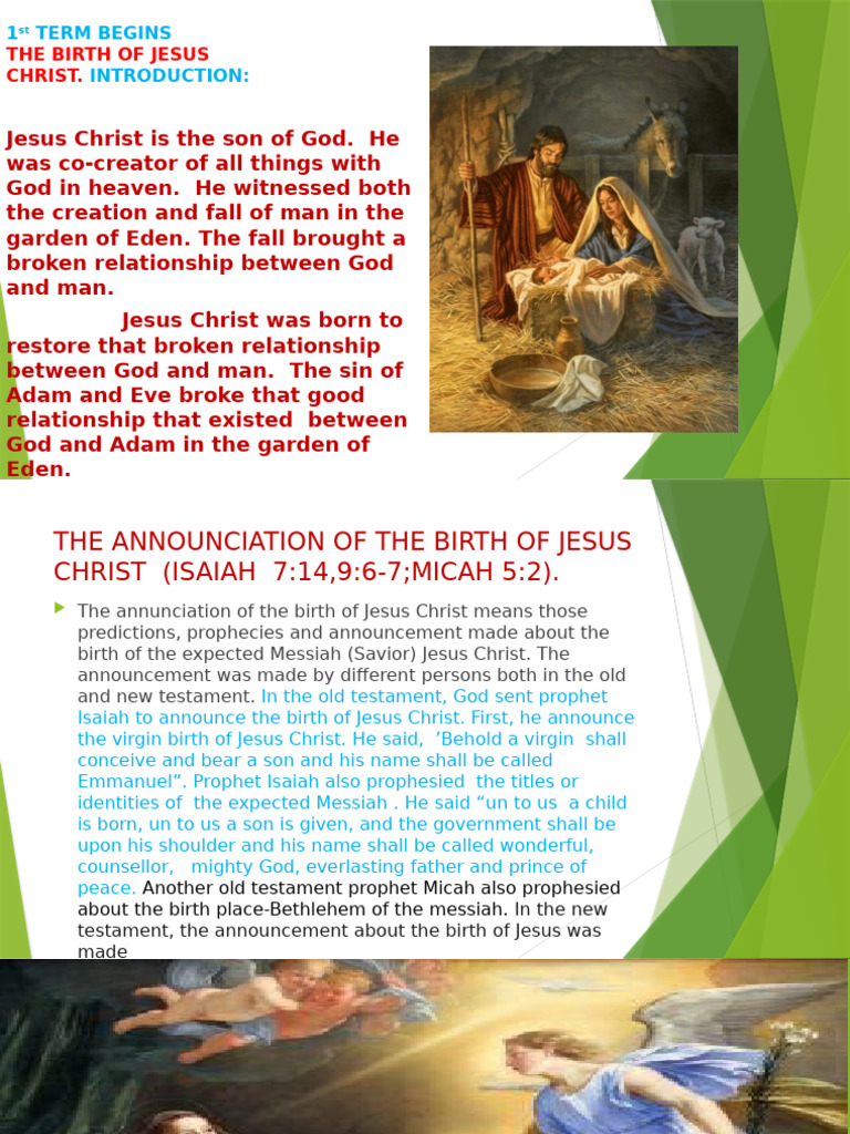 Basic 8 Crs 1st-3rd Term Slides | PDF | Jesus | Resurrection Of Jesus