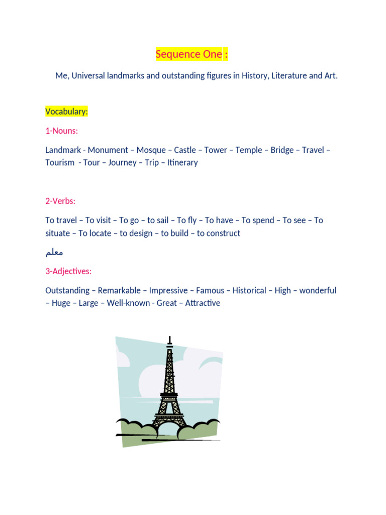 Universal Landmarks and Figures | PDF