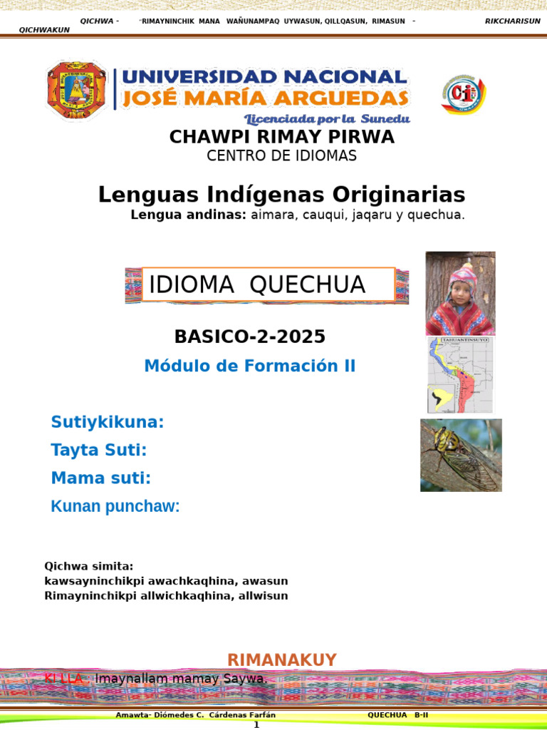 LIBRO QUECHUA-2 - ADJETIVO-V (1) | PDF | Lingüística