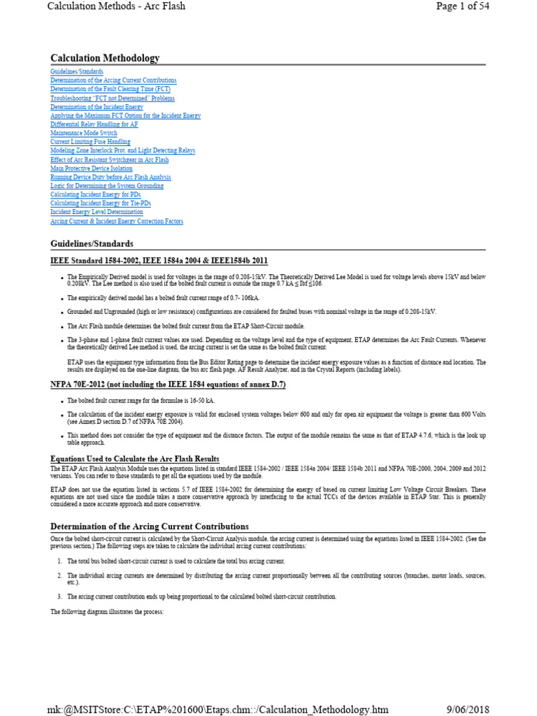 Arc Flash Calculation Methodology Guide | PDF | Relay | Electric Arc