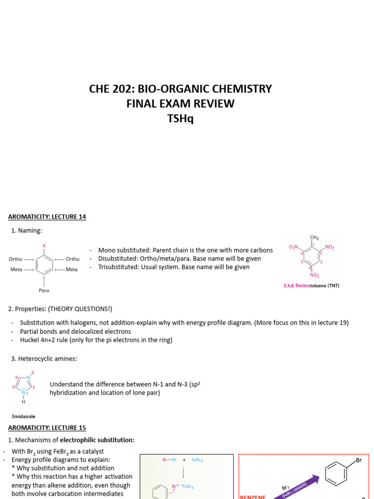CHE 202 Final Exam Review | PDF | Aldehyde | Ether