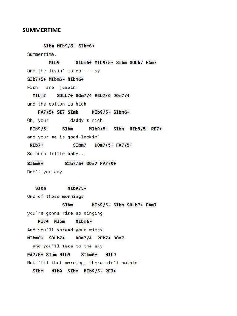 Summertime | PDF
