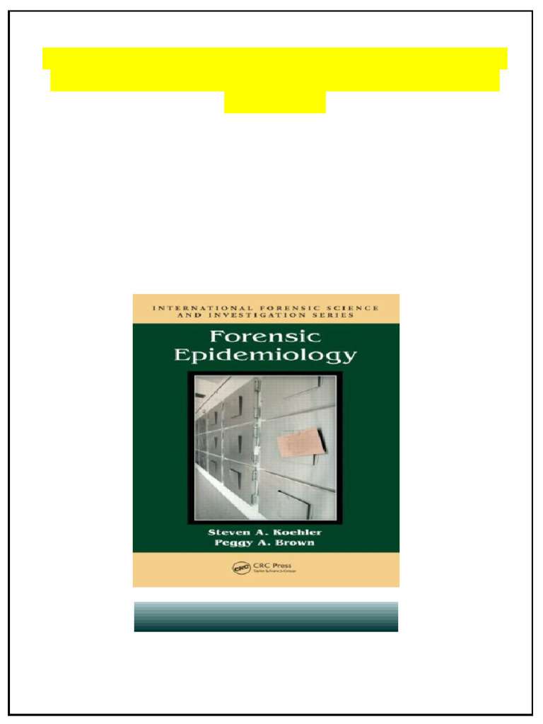 Forensic Epidemiology International Forensic Science and Investigation ...