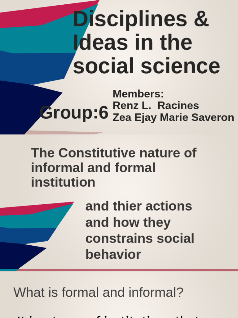 Formal vs Informal Institutions Explained | PDF