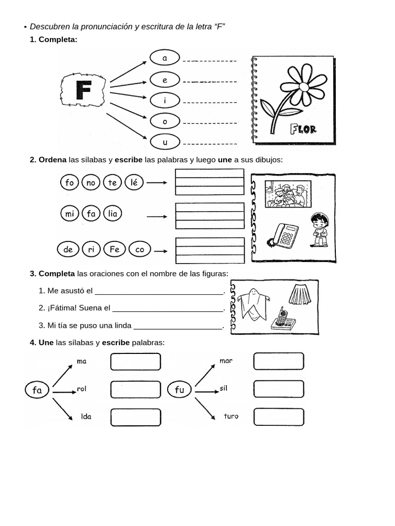 Figuras y letras con F | PDF