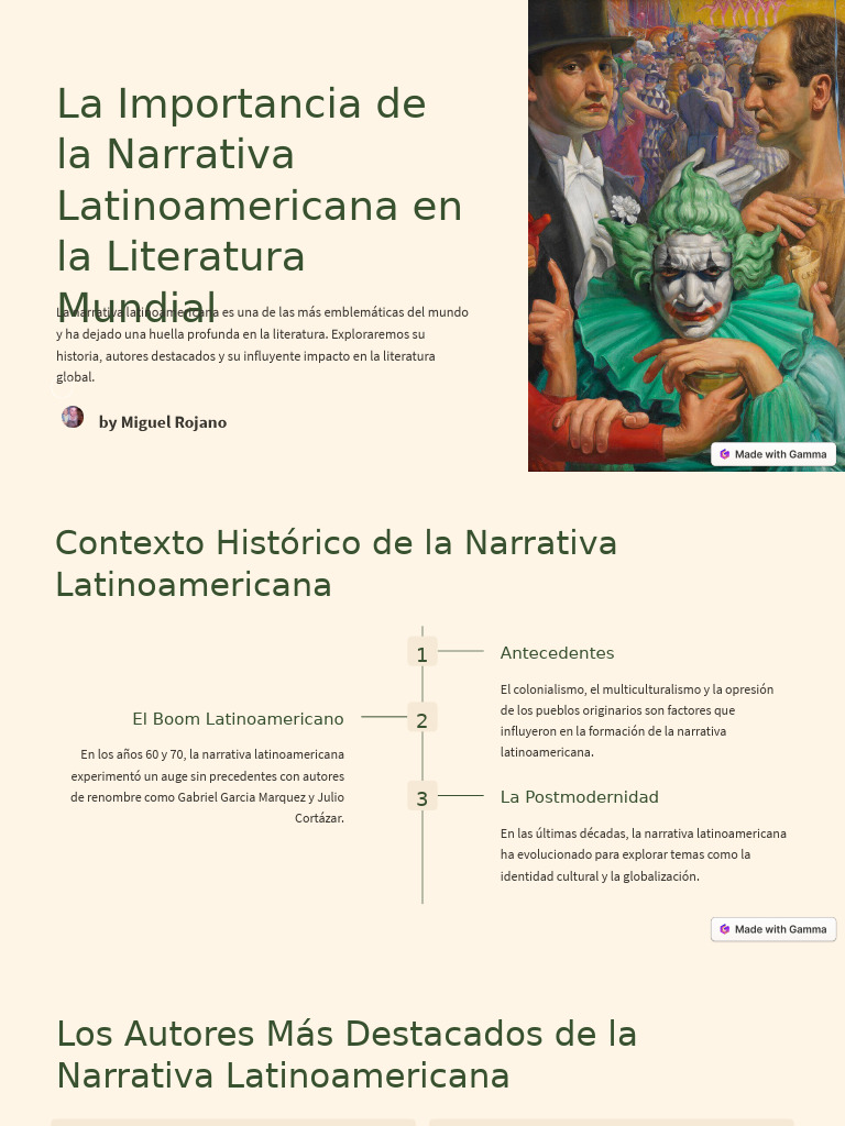 Impacto de la Narrativa Latinoamericana | PDF | America latina | Escritura