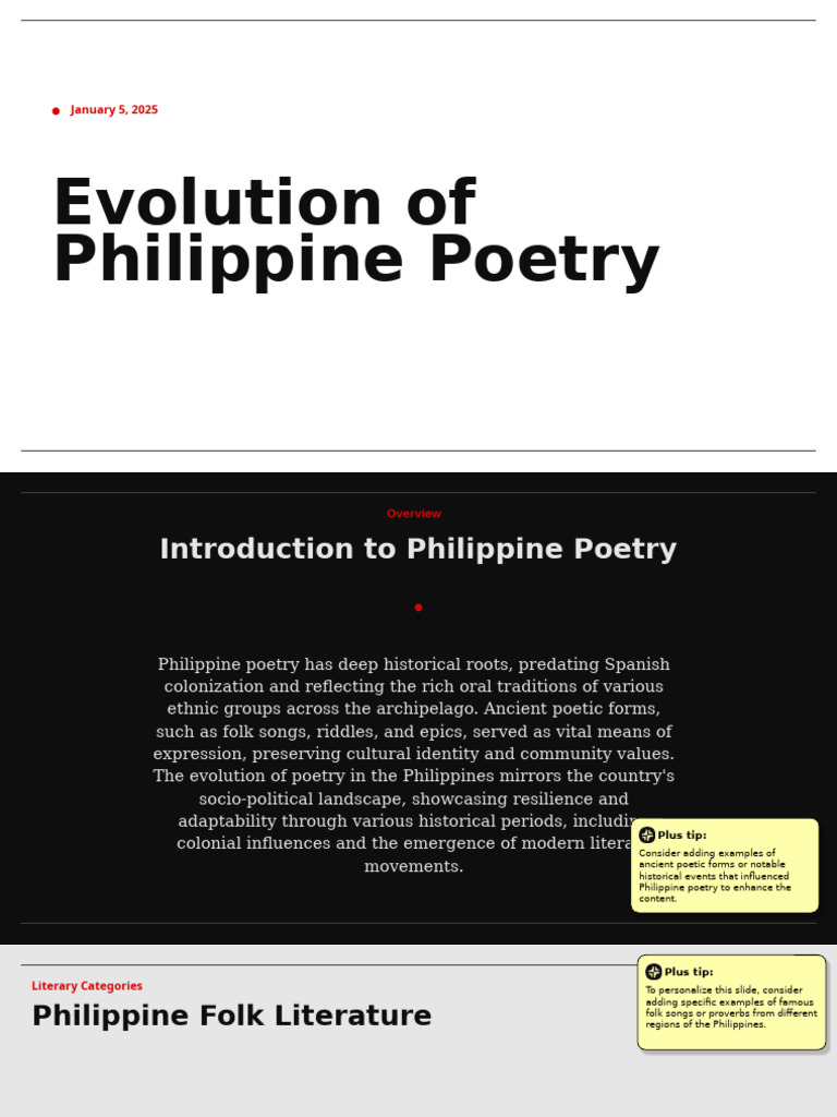 Evolution of Philippine Poetry History | PDF | Poetry | Philippines