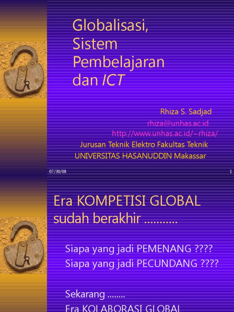 Globalisasi, Sistem Pembelajaran Dan: Rhiza S. Sadjad | PDF | Internet ...