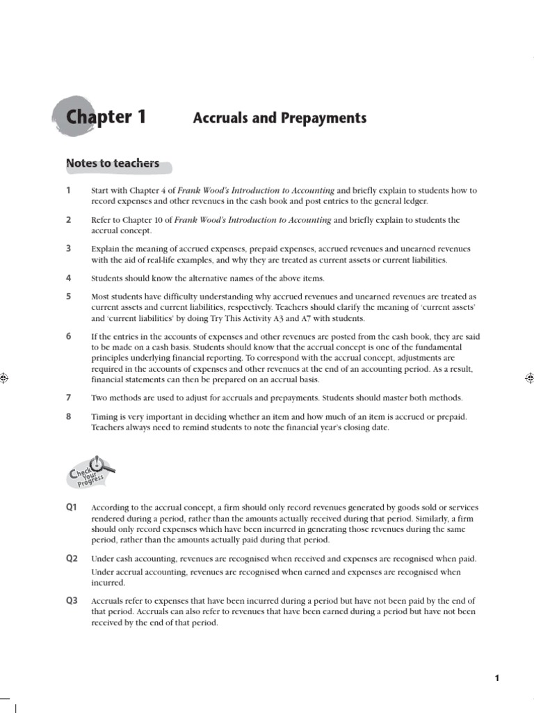 Accruals & Prepayments Guide | PDF | Accrual | Deferral
