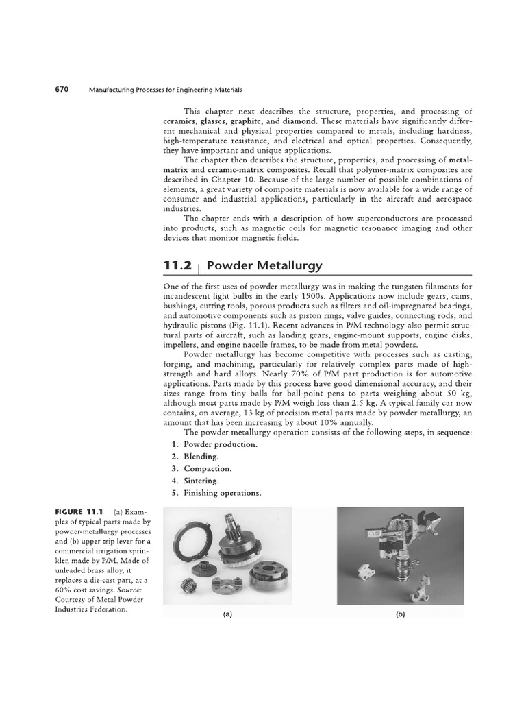 Powder Metallurgy - Reading Materials | PDF