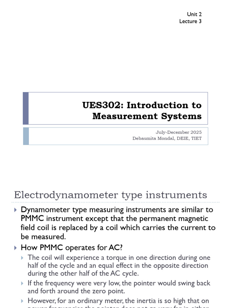 UES302 Unit 2 Lecture 3 | PDF | Inductor | Inductance