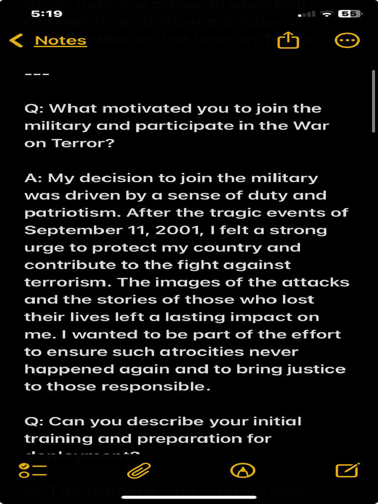 Sure, Here's A Paper in Question-Answer Format From A Soldier's ...