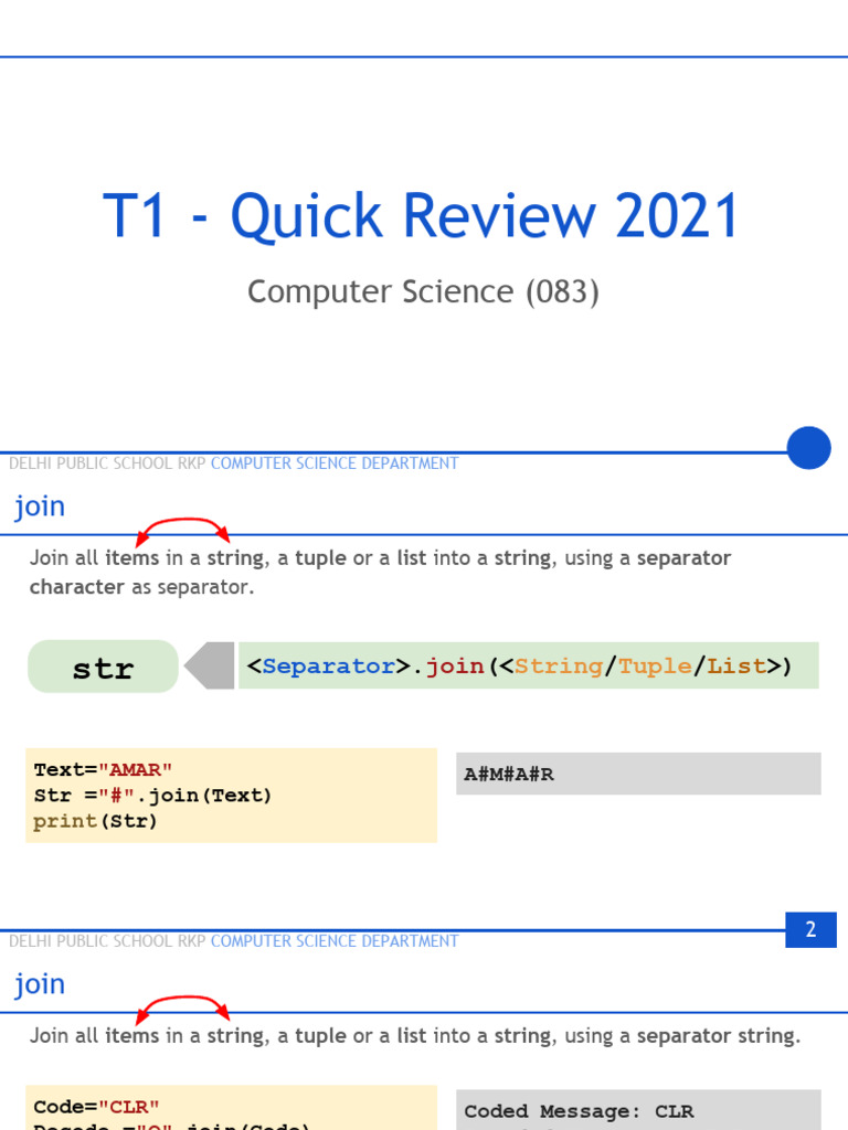 Computer Science String Operations Guide | PDF | Computer Programming ...