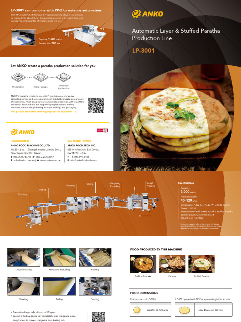 Paratha Production Solutions by ANKO | PDF | Baked Goods | Cooking