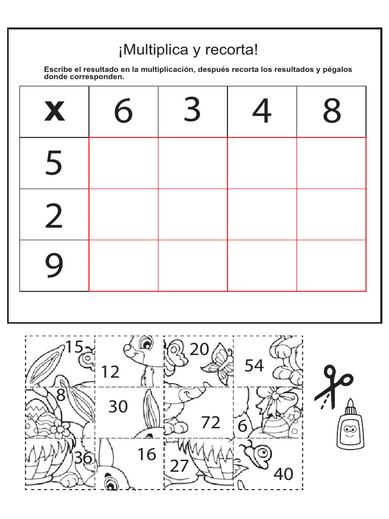 Cuadernillo de Multiplicaciones Ejercicios | PDF | Arco iris | Color