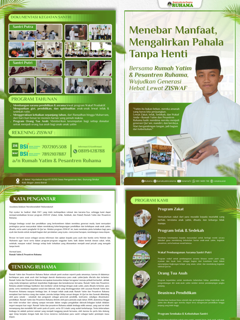 Program ZISWAF Rumah Yatim Ruhama | PDF