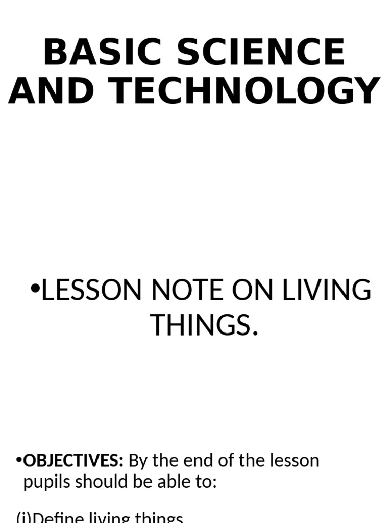 Introduction to Living Things | PDF