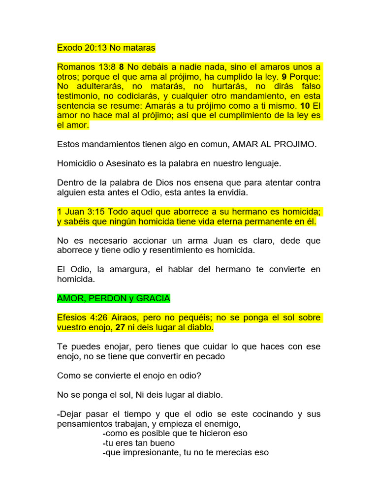 Mandamiento 6 | PDF | Amor | Diez Mandamientos