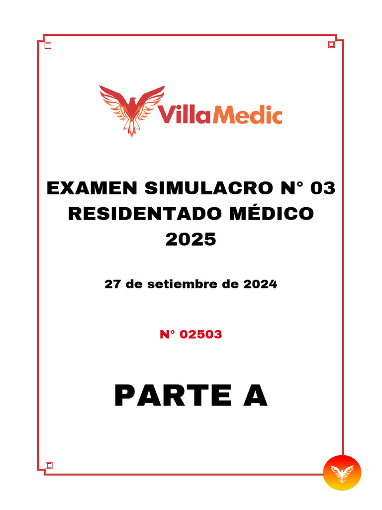 RM 2025 - Examen Simulacro 3a.pdf VM | PDF | Cancer de prostata | Antígeno específico de la próstata
