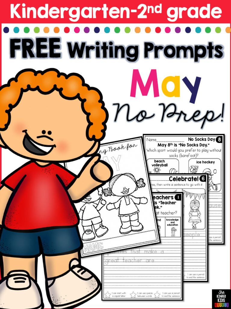 Free May Writing Prompts K-2 | PDF