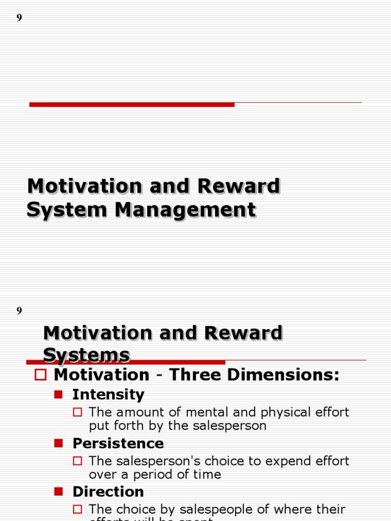 Motivation and Reward System Management | PDF | Motivation | Motivational