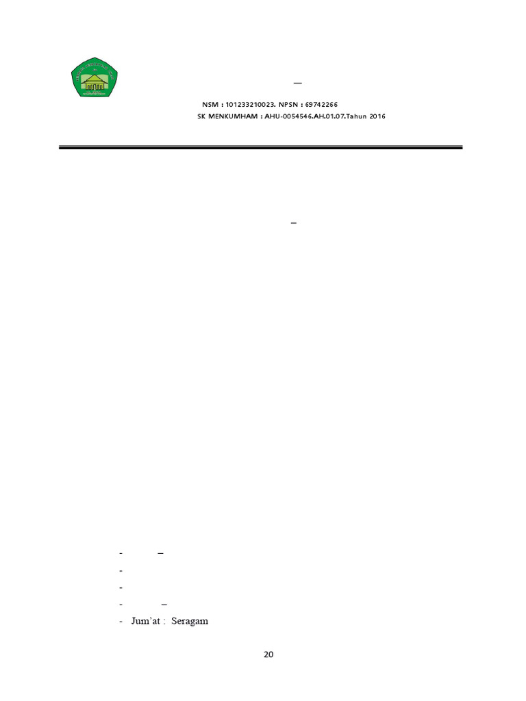 Tata Tertib Guru dan Pegawai RA Al Huda | PDF