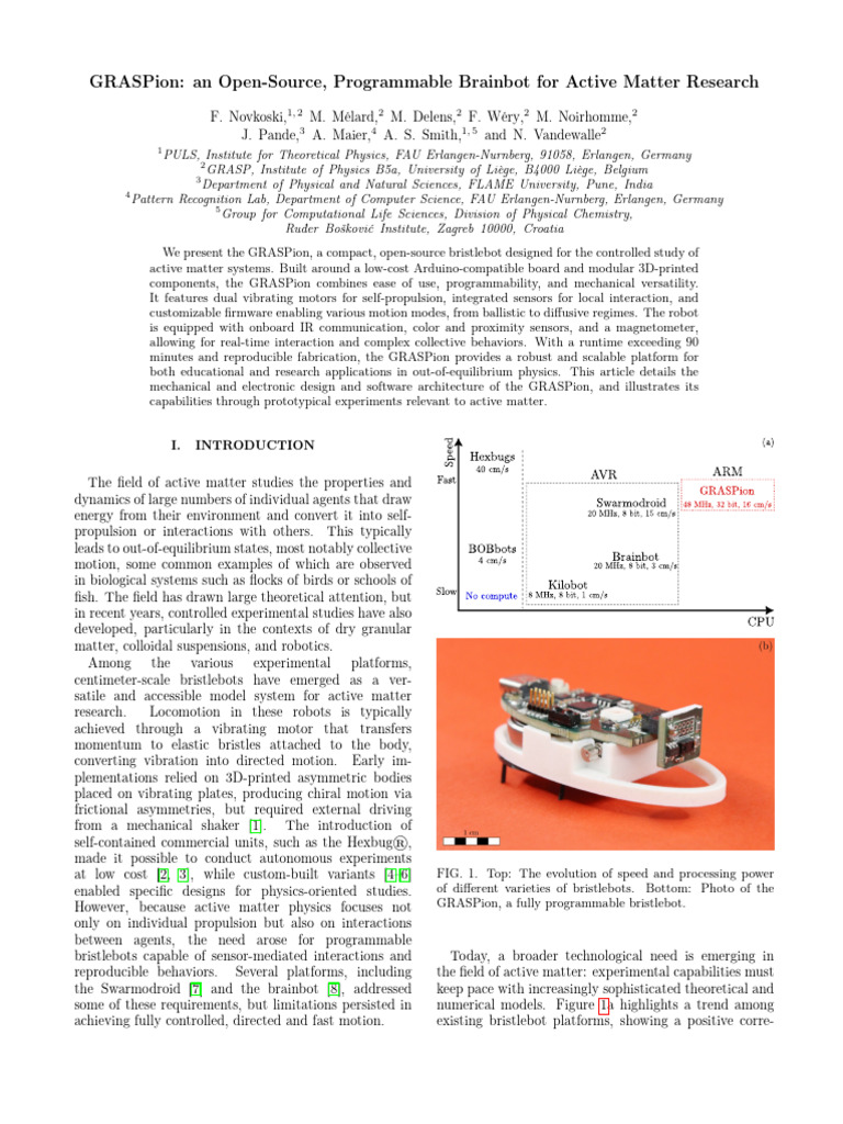 GRASPion: Open-Source Brainbot for Active Matter | PDF | Printed ...